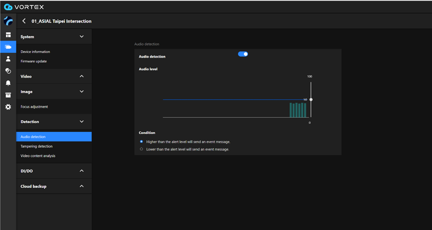 Detection > Audio detection – VIVOTEK Support Center