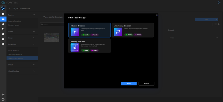 [VORTEX] Video content analysis and rule settings – VIVOTEK Support Center