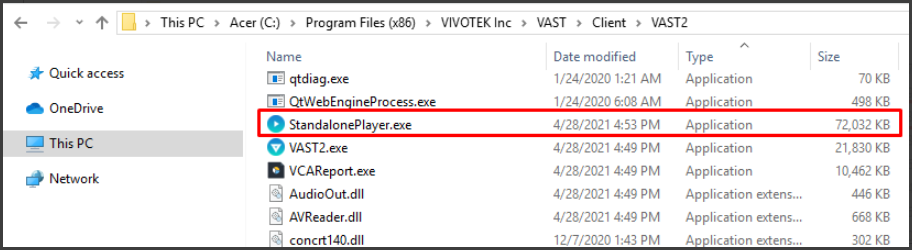 [VAST2] How to use the VAST2 native StandalonePlayer.exe to visualize 3GP videos exported from ...