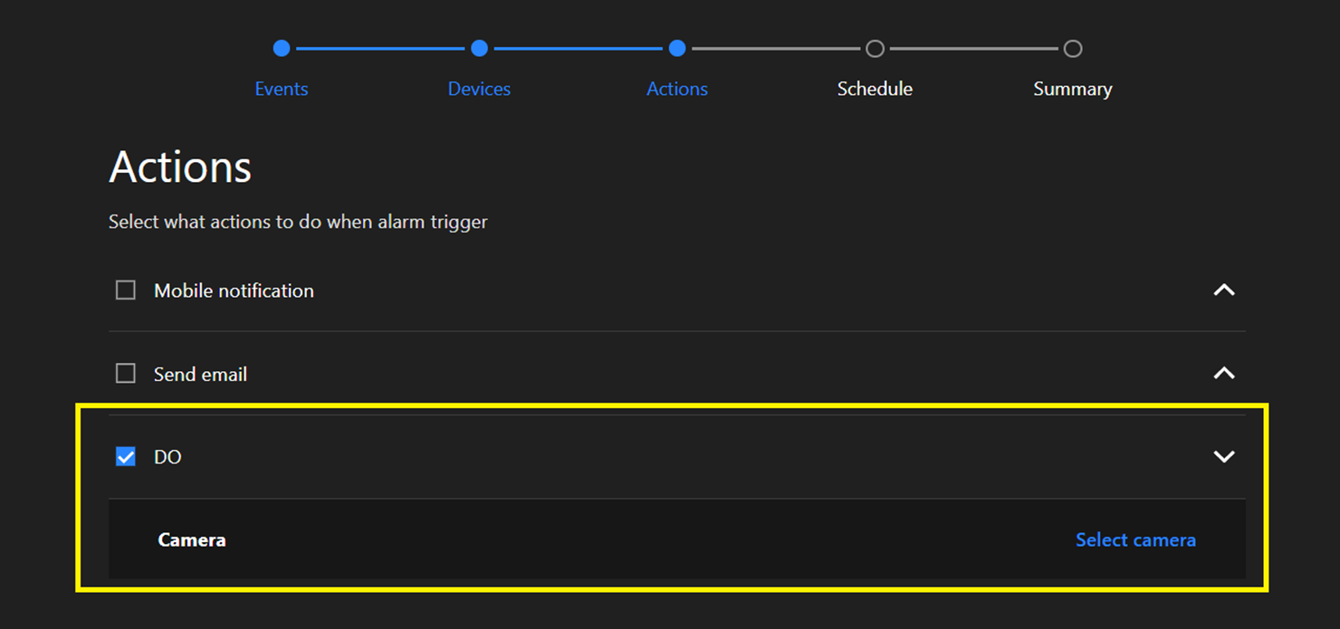 [VORTEX Camera] How do I set the camera's digital output as an alarm ...