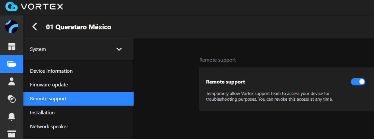 [VORTEX] How to enable the Remote Support functionality in the Portal ...