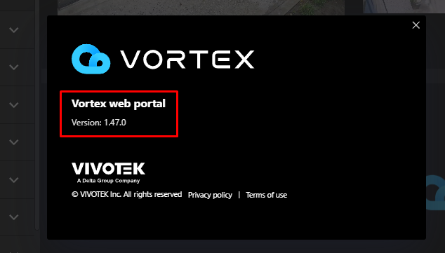 [VORTEX Portal] Where can I find the VORTEX web version in the portal interface? – VIVOTEK ...
