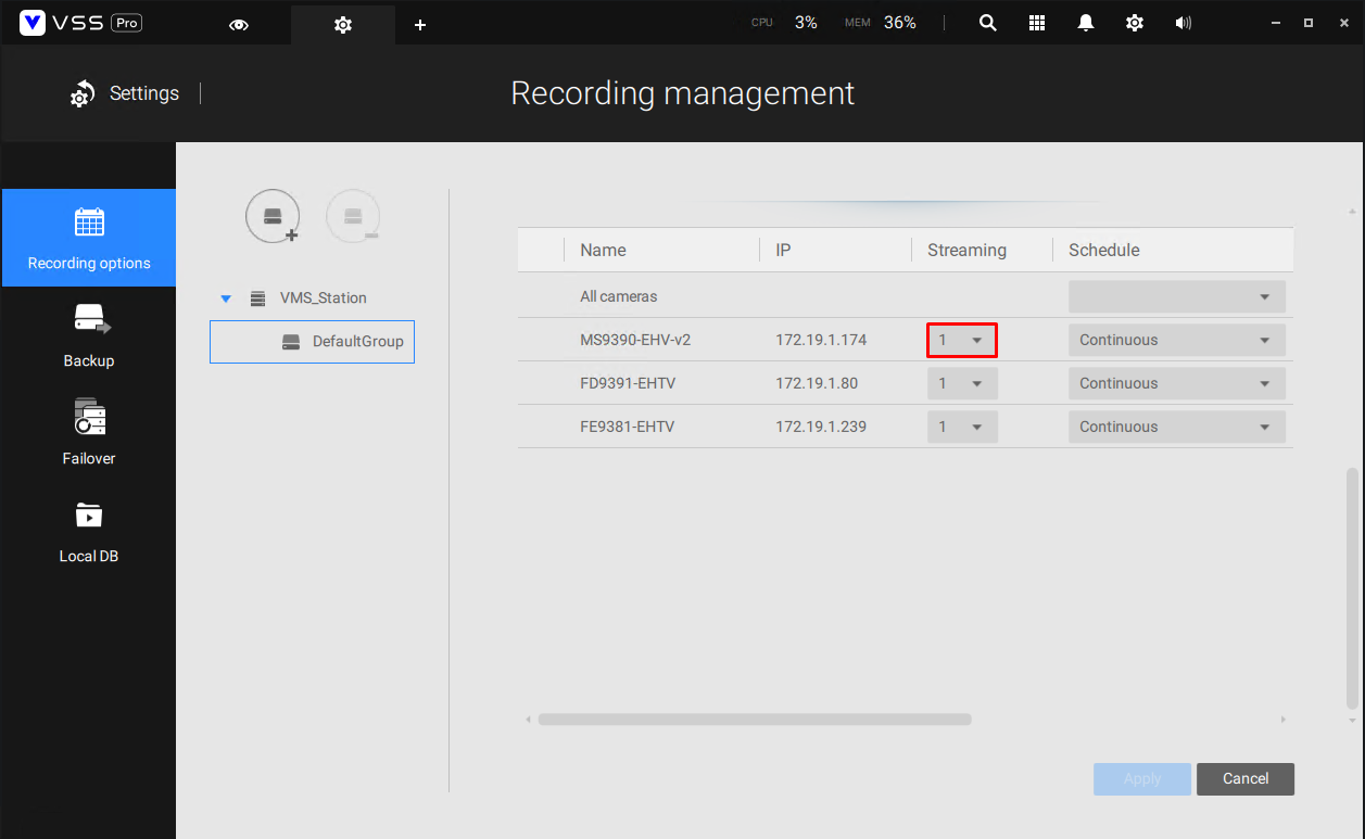 [VSS] What stream does the VAST Security Station software use as the ...