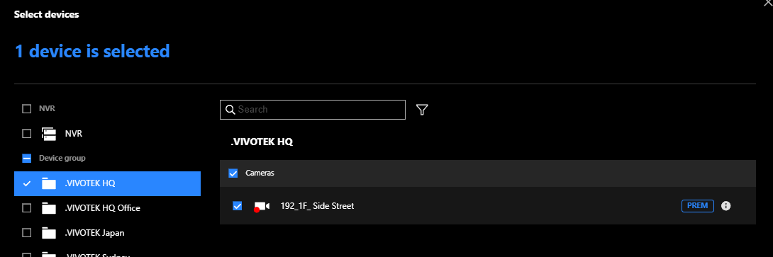 [VORTEX Portal] Configuring notifications for devices and VCA events using the Alarm management ...