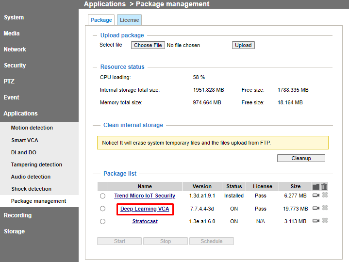 [Application Package][Deep Learning VCA] Where can I check if my camera has Smart Motion (Only ...