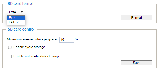[All Cameras] Which SD card format can be configured in VIVOTEK cameras ...