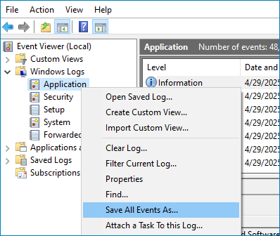 [VSS] How to collect the Windows Event log on Windows PC when reporting ...