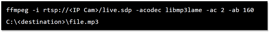 [All cameras] How to export audio from video feedback using FFMPEG ...