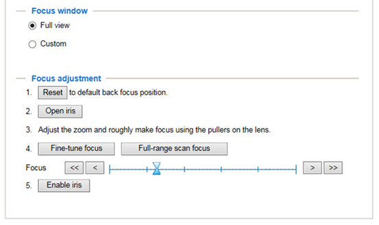 [All cameras] How many types of Focus UIs do VIVOTEK cameras offer ...