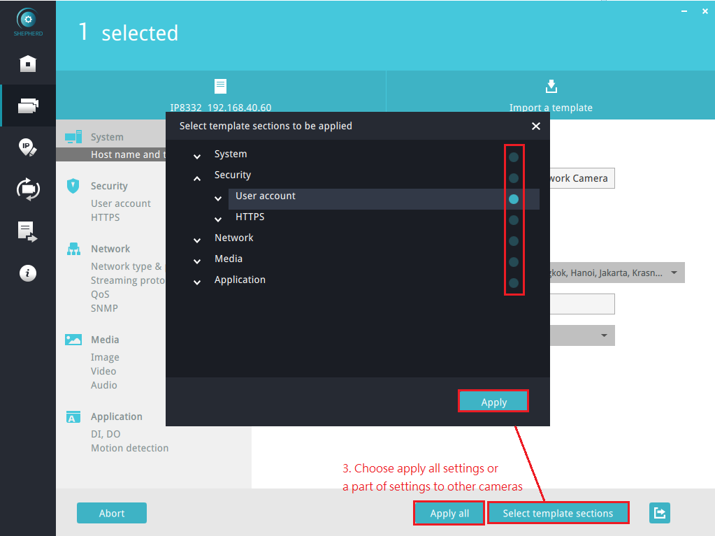 [Shepherd] How can I import same settings to a batch of cameras? – VIVOTEK Support Center